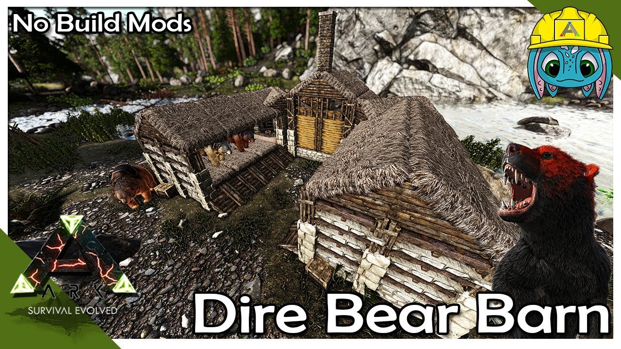 Dire Bear Barn :: ARK: Building w/ Fizz (No MODS) - YouTube