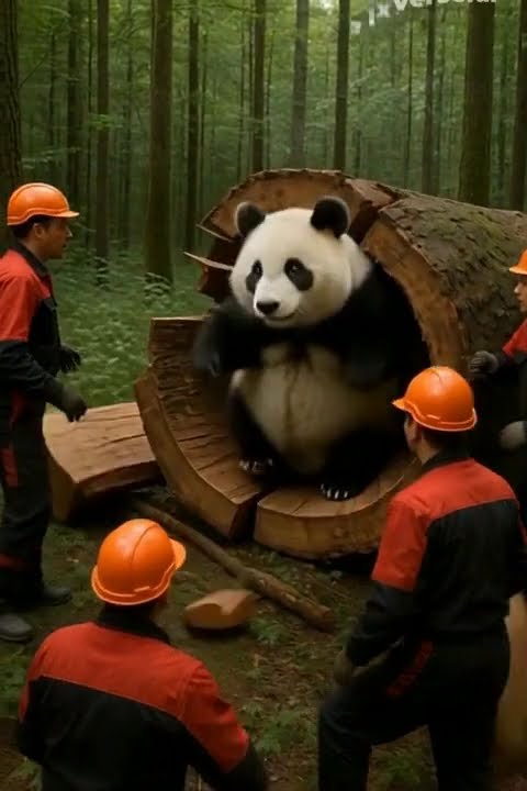 Panda Inside Tree Must Watch!#shorts#shortsfeed#animal#ai#viral #foryou ...