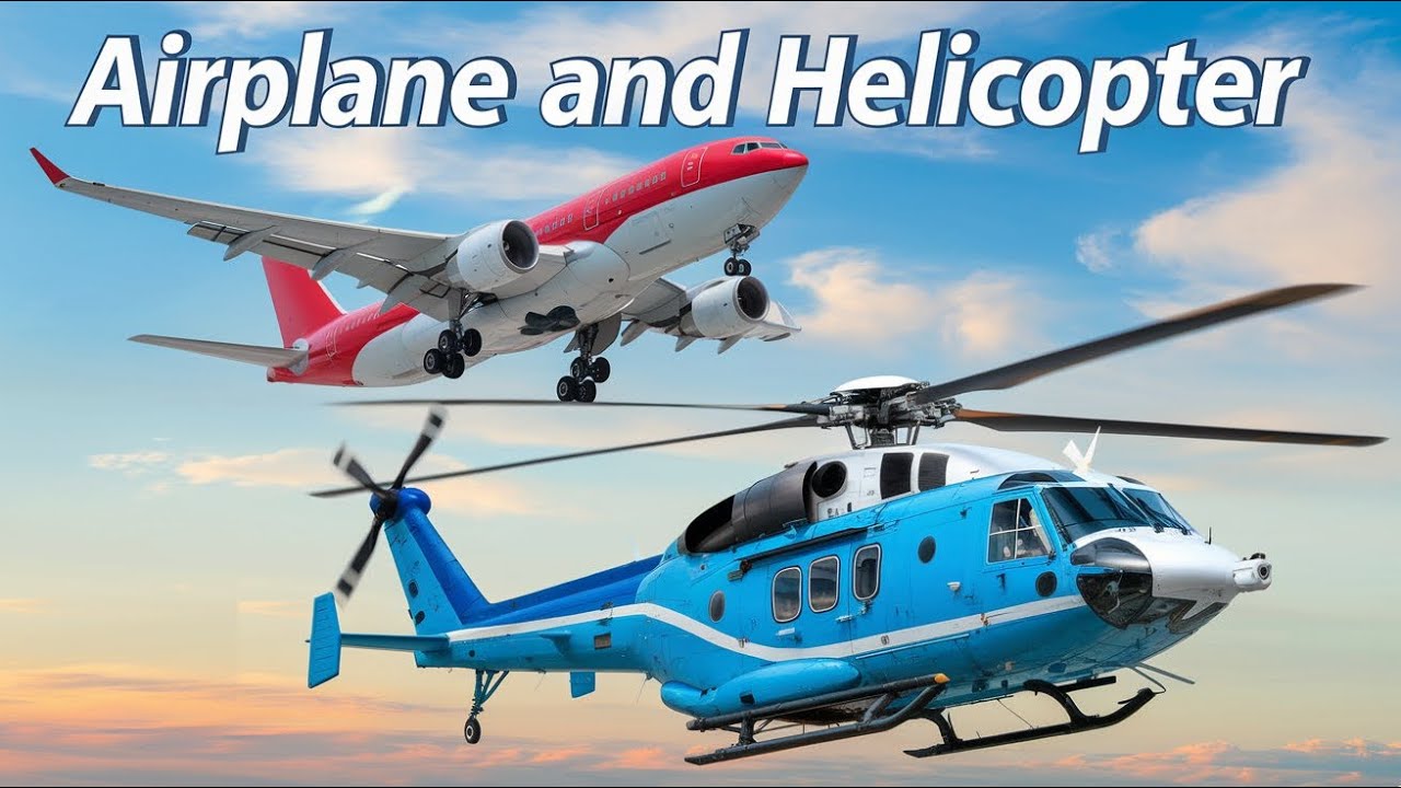 | ️🚁 | Learning aircraft Airplane and Helicopter - Hava taşıtlarını ...
