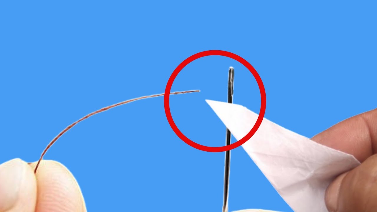 Only a Few Know!! How To Insert Thread Into a Needle Easily - YouTube