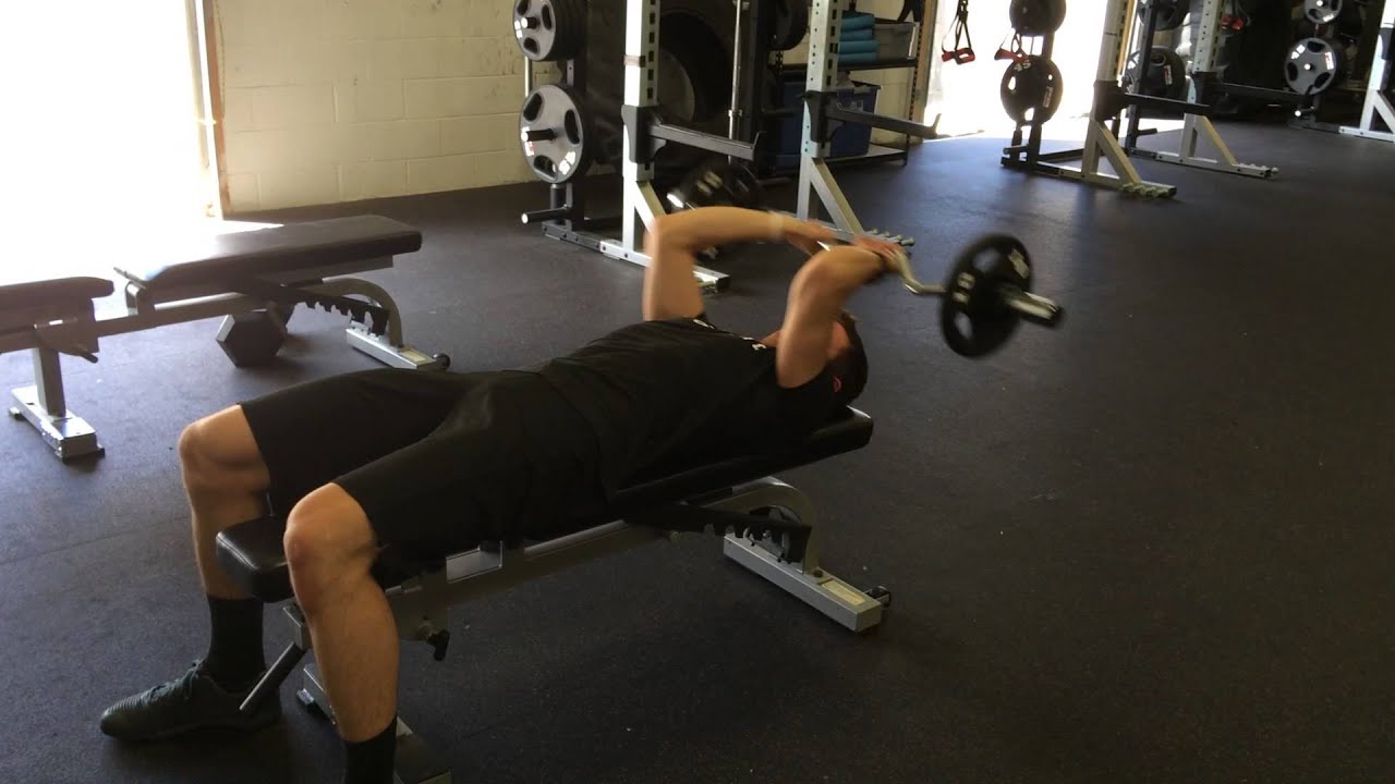 EZ Bar Pullover to Press - YouTube