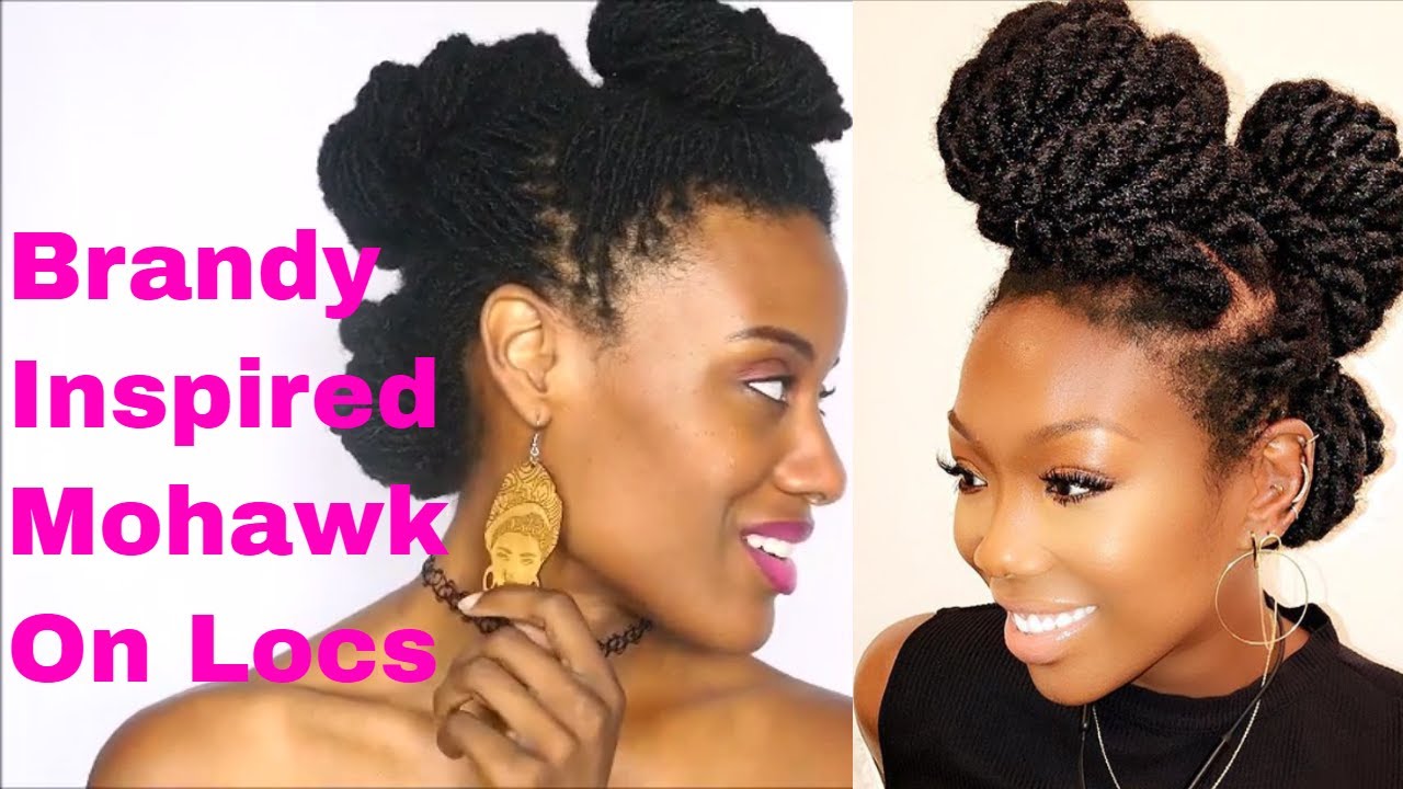 Brandy Inspired Mohawk On Locs - YouTube