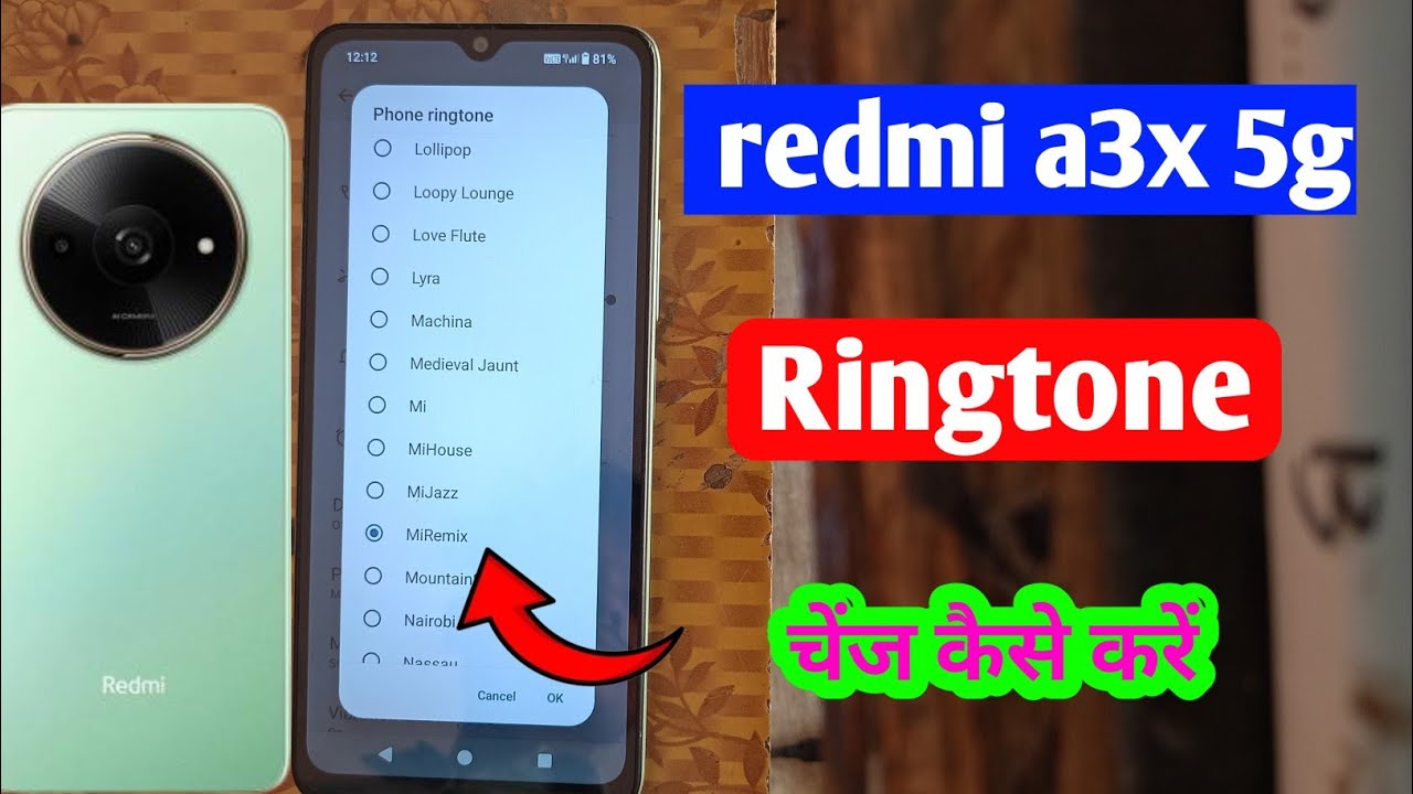 redmi a3x mobile me ringtone Kaise lagaye // रिंगटोन चेंज कैसे करें ...