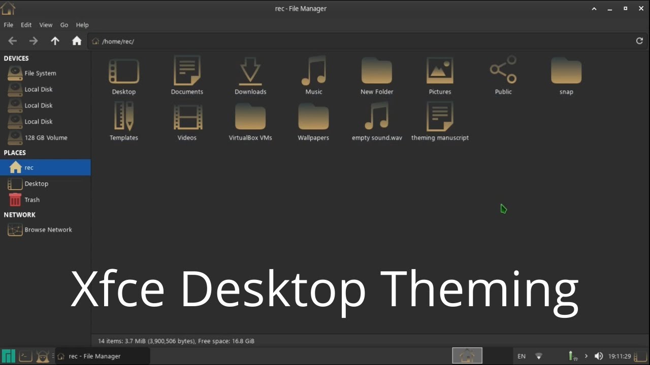 xfce desktop theming(4) - YouTube