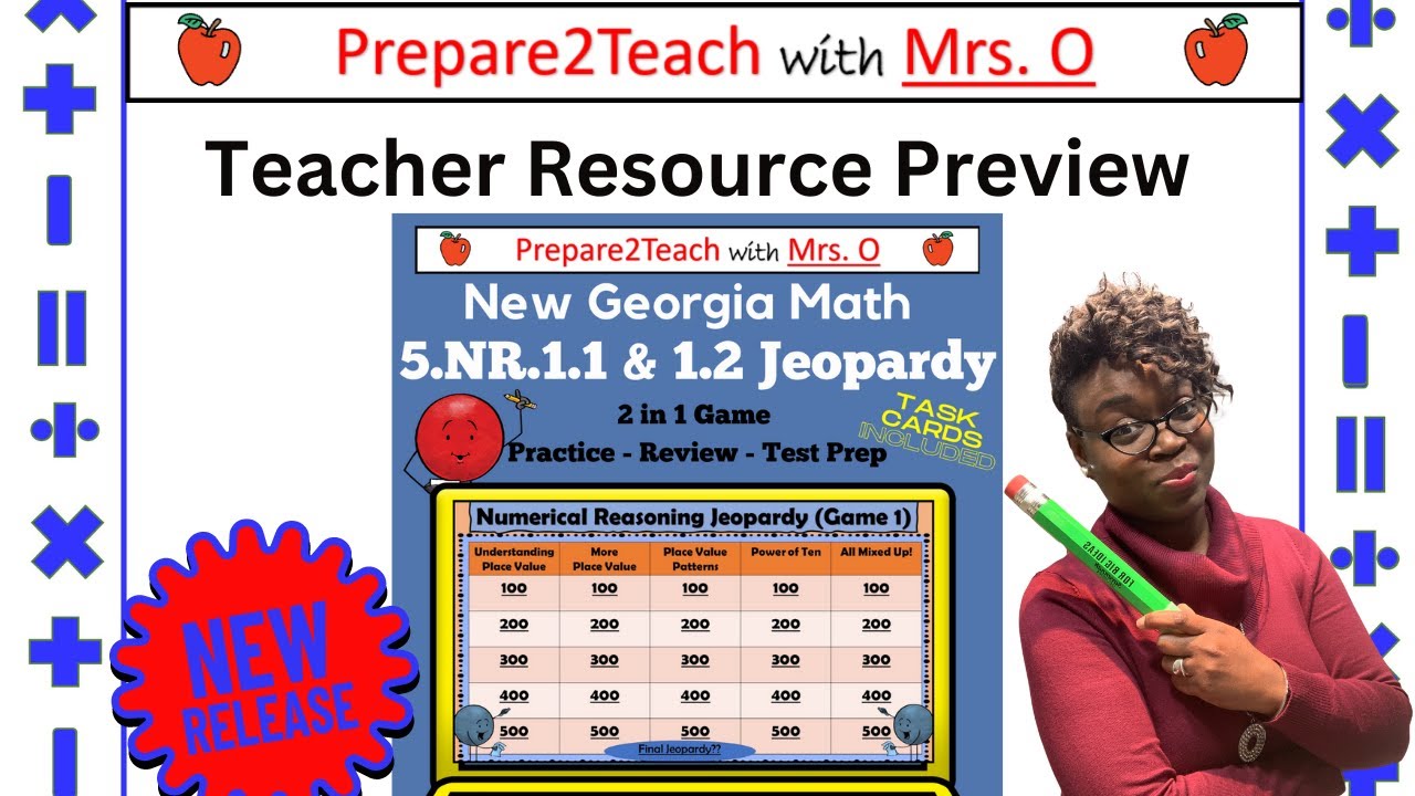 Math Jeopardy TpT Preview - New Georgia Math Collection - YouTube