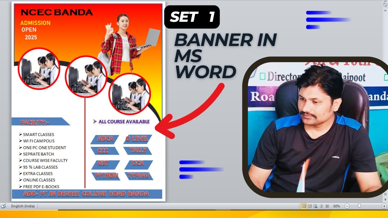 ms word banner design #msword #mswordforbeginners #msword2019 - YouTube
