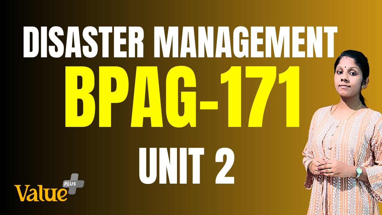 IGNOU |മലയാളം | DISASTER MANAGEMENT | BPAG 171 | UNIT 2 - YouTube