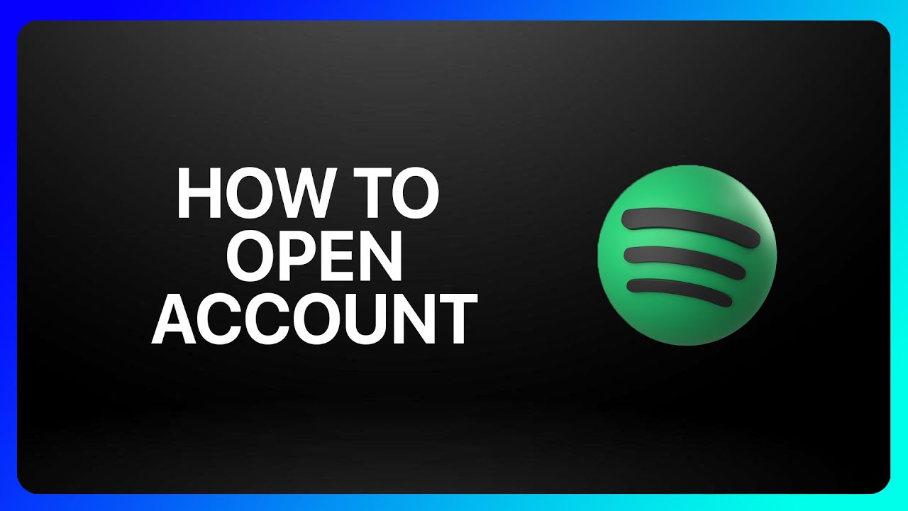 How To Open Spotify Account Tutorial - YouTube