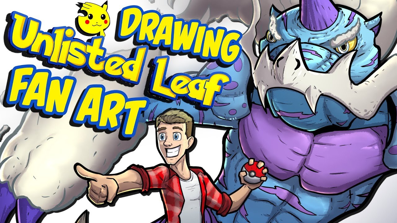 Drawing UnlistedLeaf and Thundurus Pokemon Fan Art - YouTube