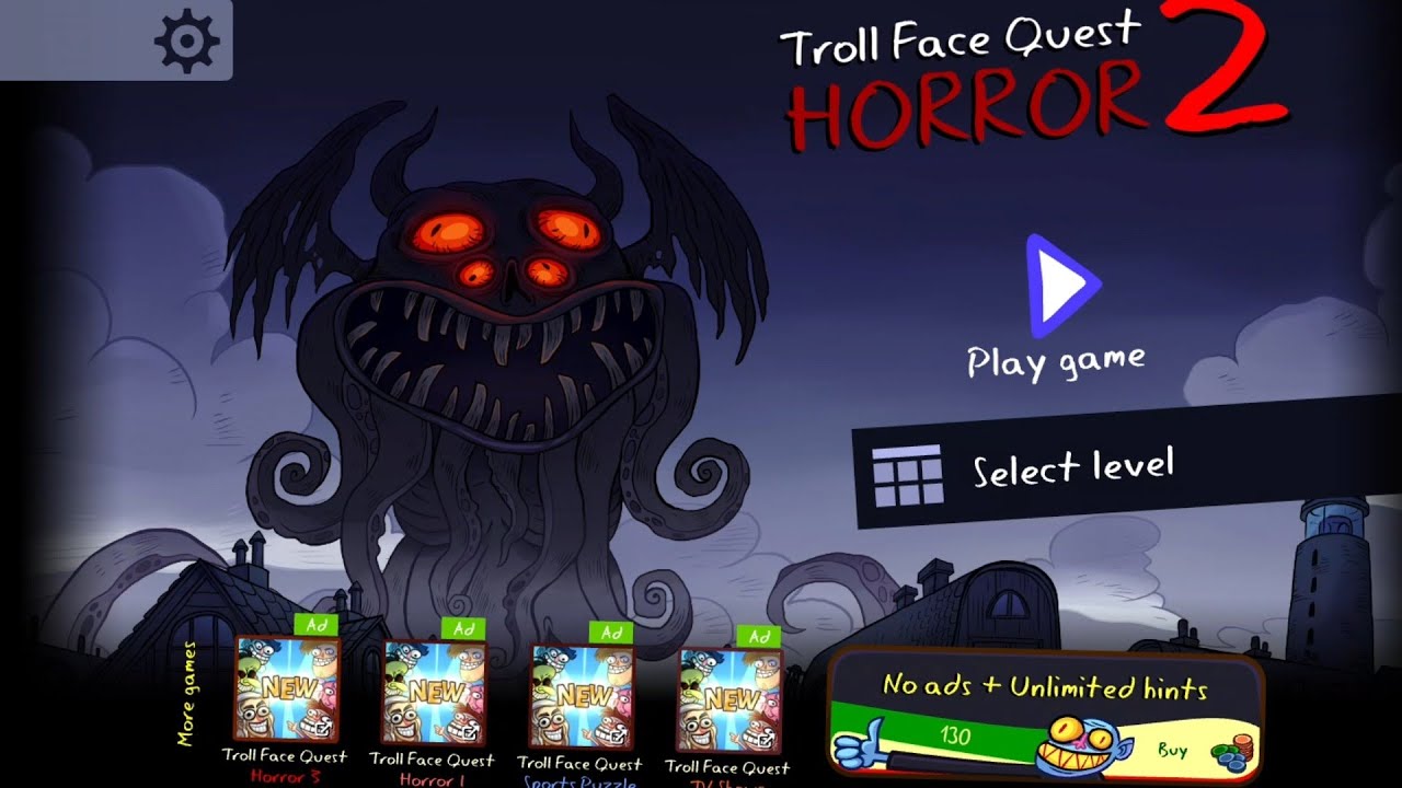 Troll Face Quest Horror 2// All Levels //Bonus Level// Secret Level ...