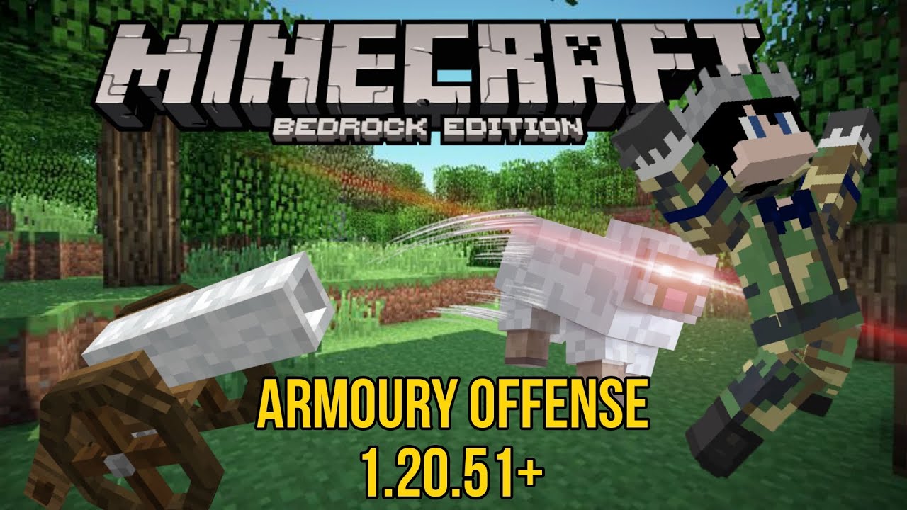 Armoury offense mod Minecraft bedrock 1.20.51+ - YouTube