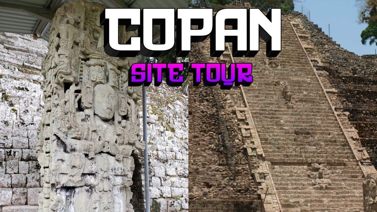 Site tour of COPAN | Explaining the biggest MAYA glyph (stairway) and ...