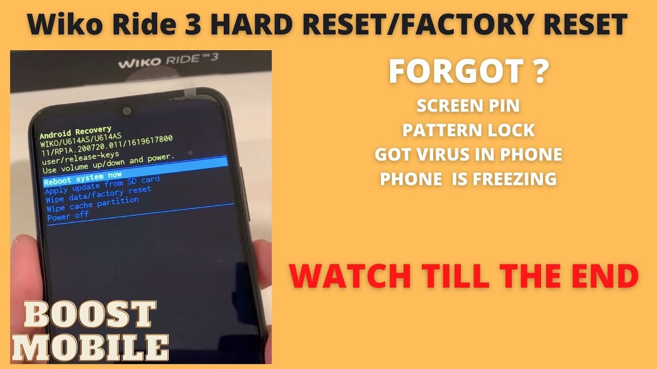 Wiko Ride 3 Hard Reset | Remove Password, Pin, Screen Lock - YouTube