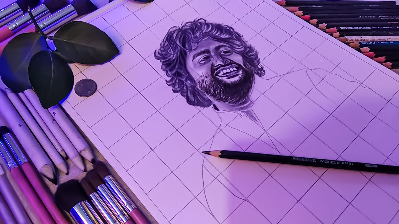 Drawing of Arijit Singh ️ - YouTube