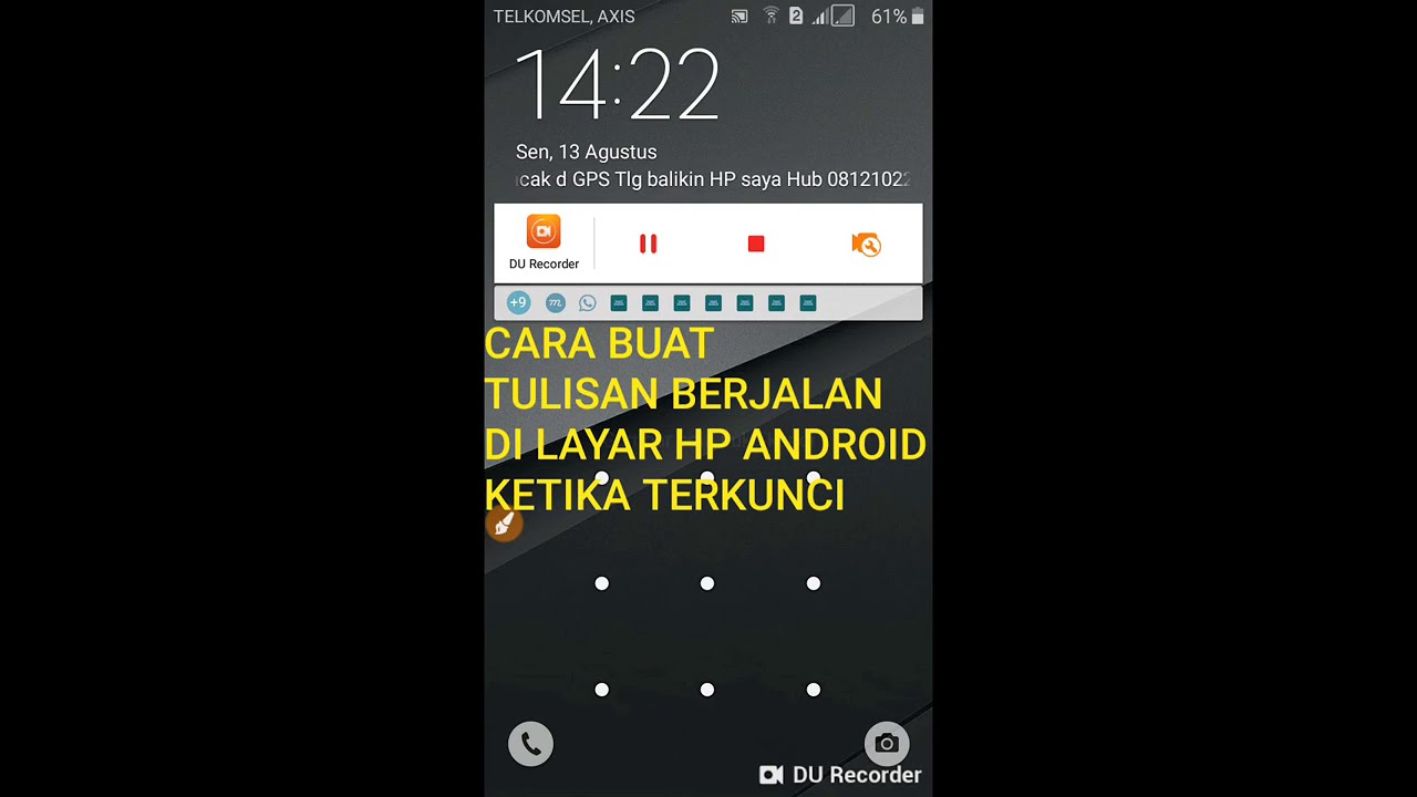 CARA BUAT TULISAN BERJALAN DI LAYAR DEPAN/HOMESCREEN ANDROID - YouTube