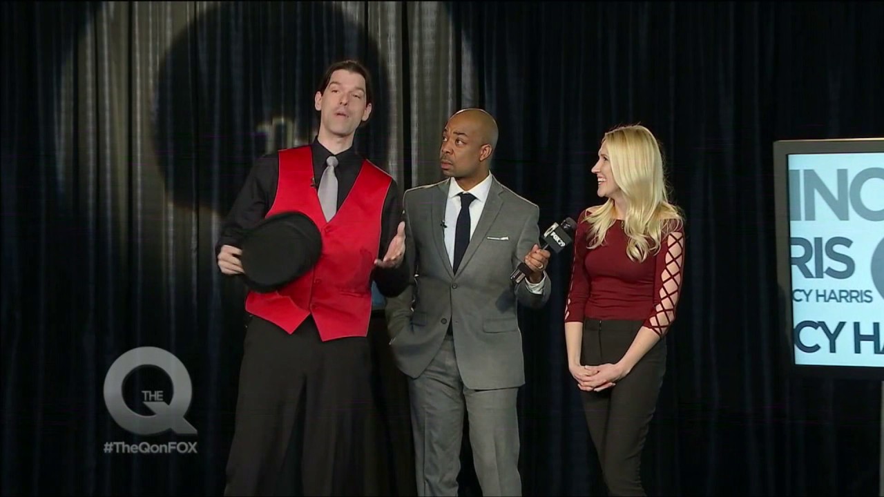 The Q Fox29 special 100th show David Darwin bullwhip act - YouTube