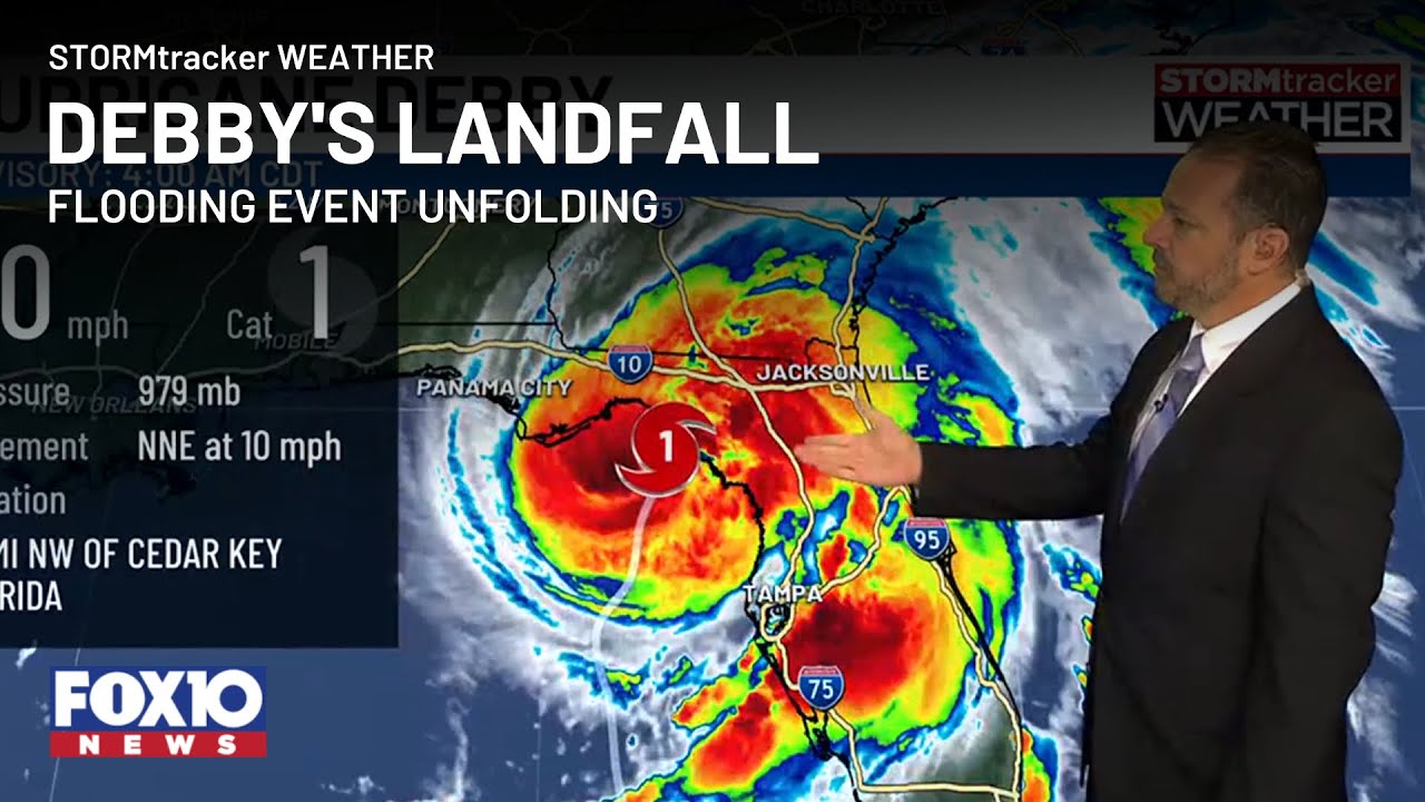 Debby is making landfall south of Tallahassee - YouTube