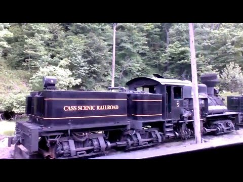 Part 1 of Cass Scenic Railroad shops from the train - YouTube