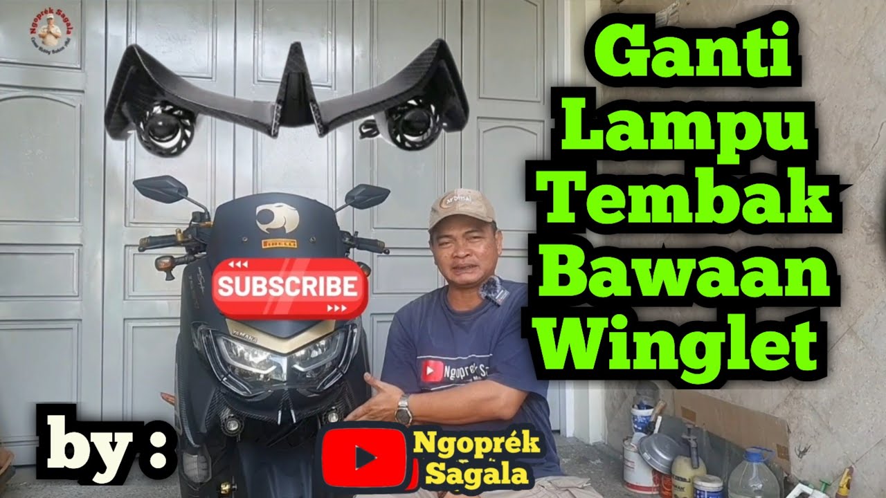 Ganti Lampu Tembak Bawaan Winglet - YouTube