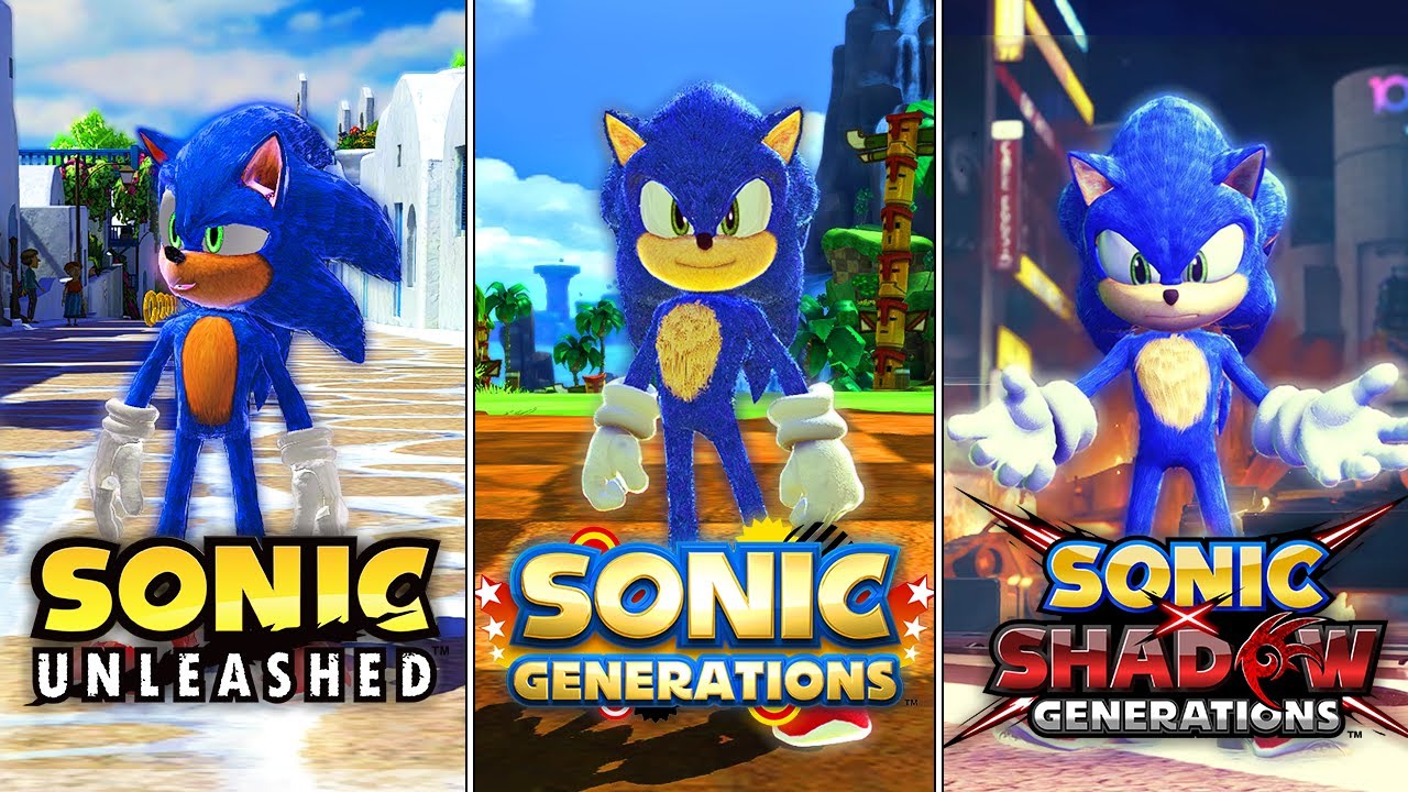 Playable Movie Sonic In Different Sonic Games! - YouTube