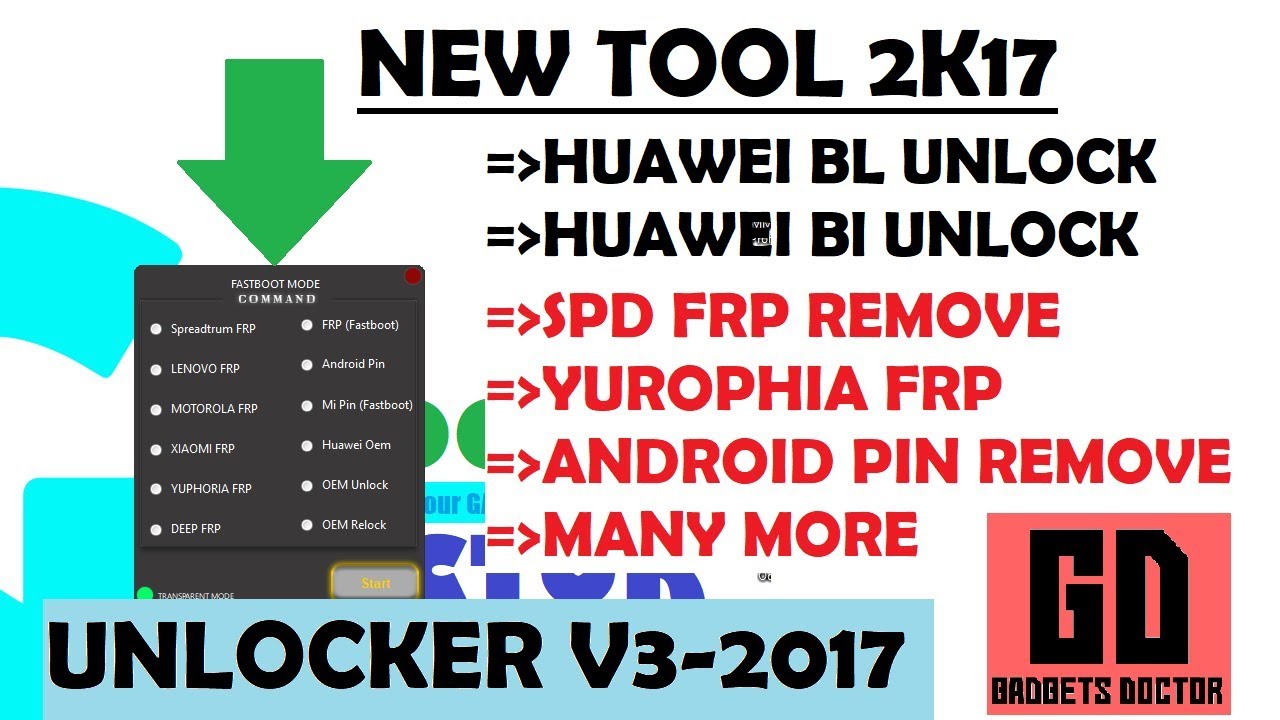 Huawei,Xiaomi,Deep,SPD,FRP & Unlock/Relock Bootloader Tool -UNLOCKER V3 ...
