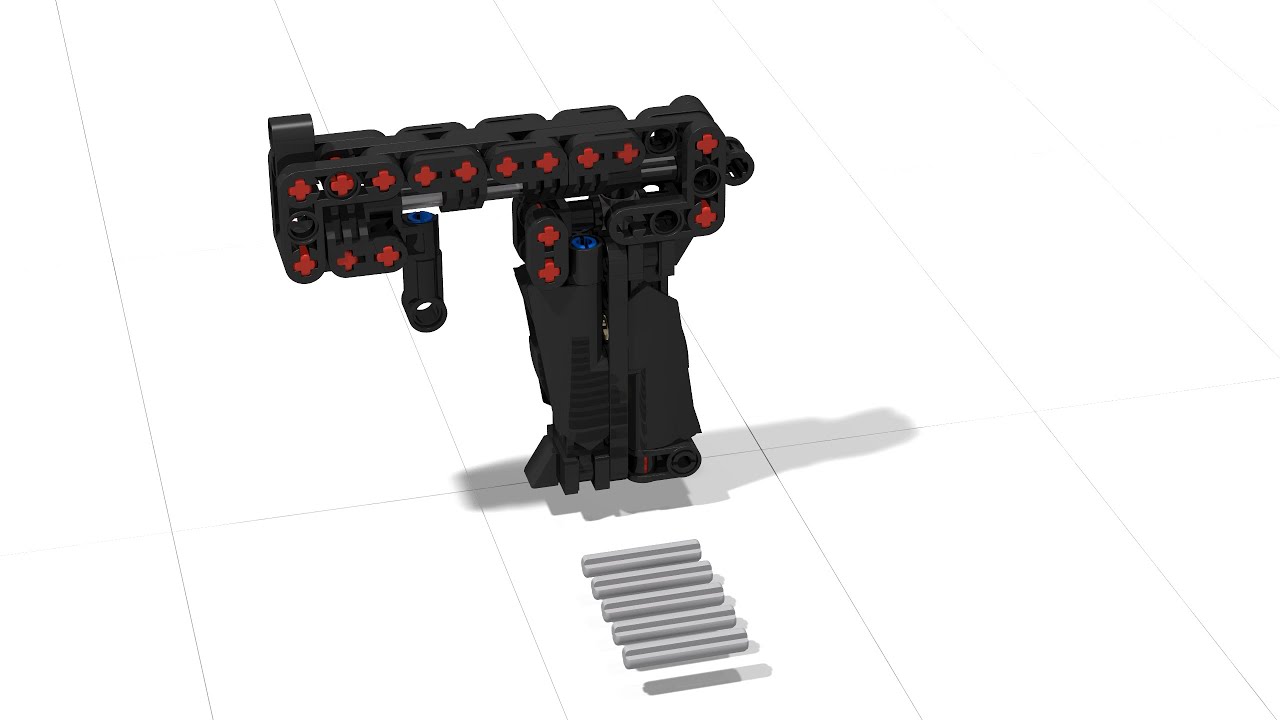 Two studs wide lego pistol - YouTube