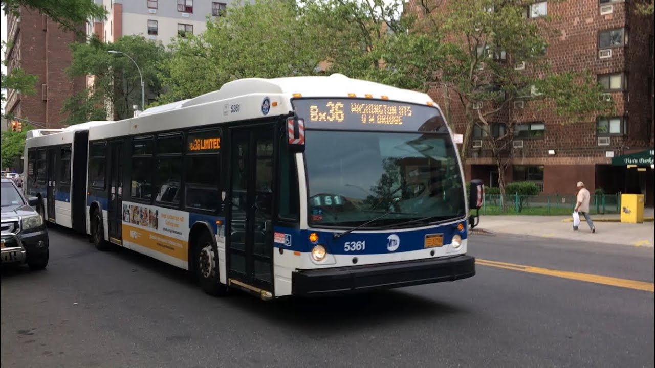 MTA NYC Bus NovaBus LFSA #5361 Bx36 LIMITED - YouTube