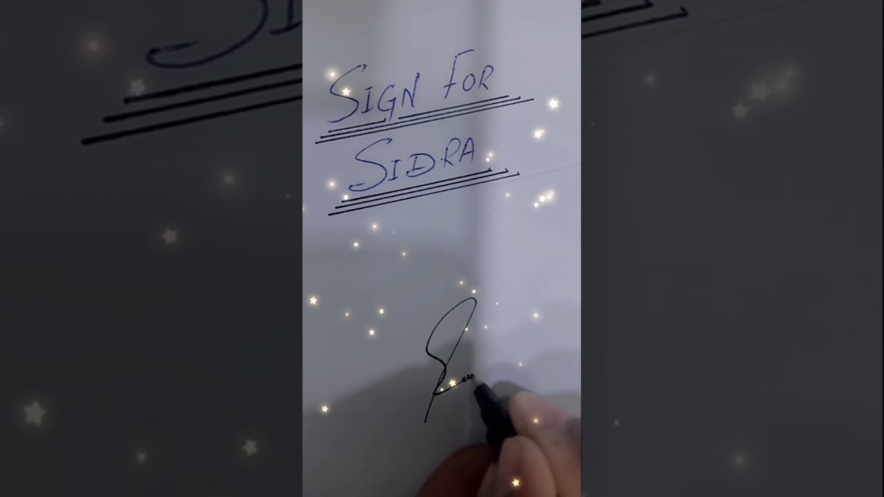 #Signature_for_Sidra #Sidra_name_ka_signature - YouTube