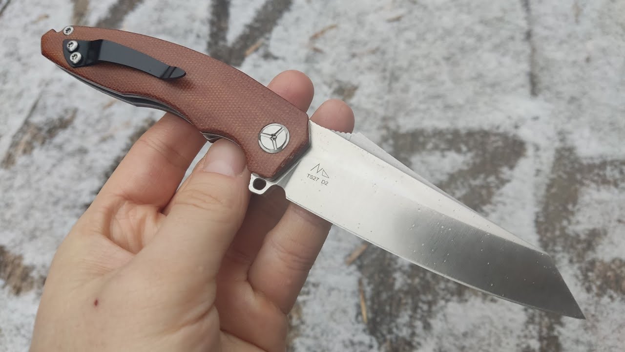Folding knife/Складаний ніж Twosun TS17-D2-micarta - YouTube