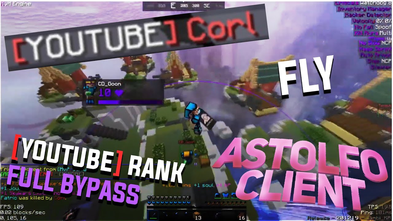 FLY Hacking On YOUTUBE RANK ACCOUNT | HYPIXEL FULL BYPASS - YouTube