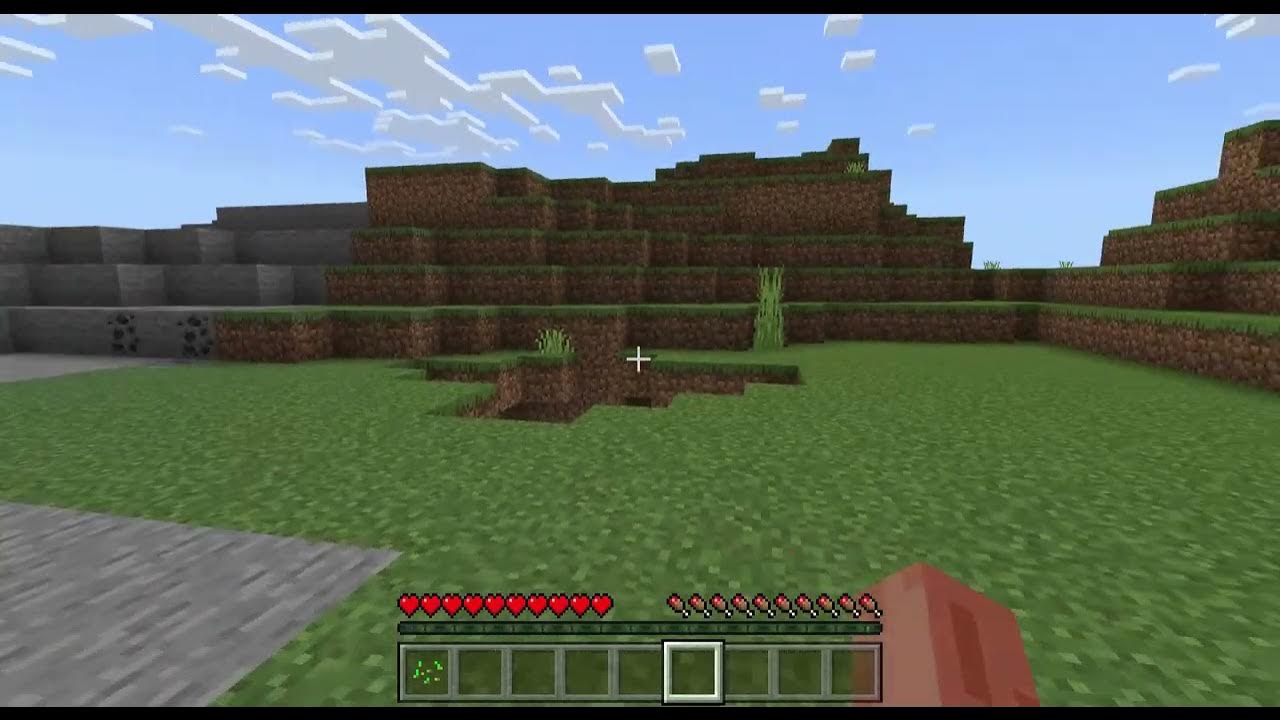 How to hide/show make your toolbar in minecraft - YouTube