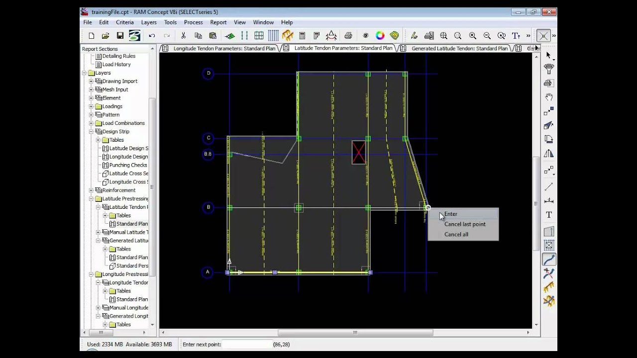 Using the Tendon Tools in RAM Concept - YouTube