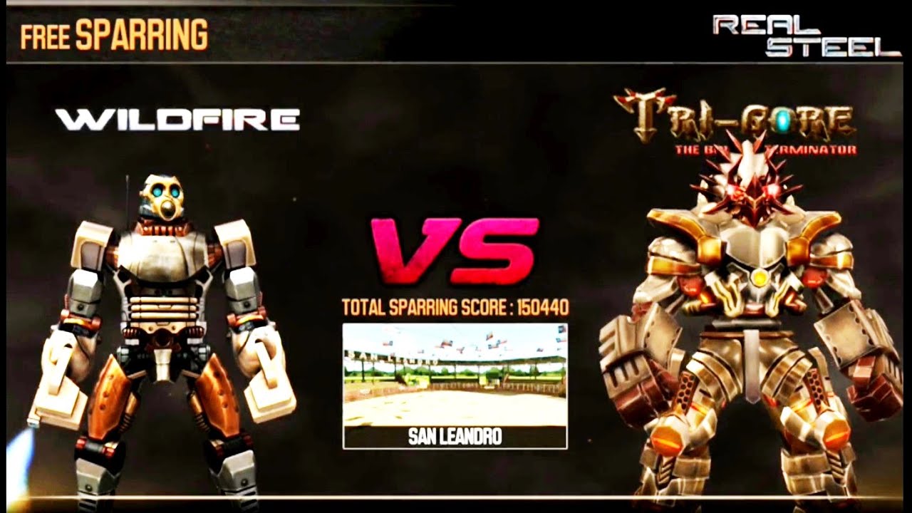 REAL STEEL WILDFIRE VS Tri Gore New Robots UPDATE (Живая сталь) - YouTube