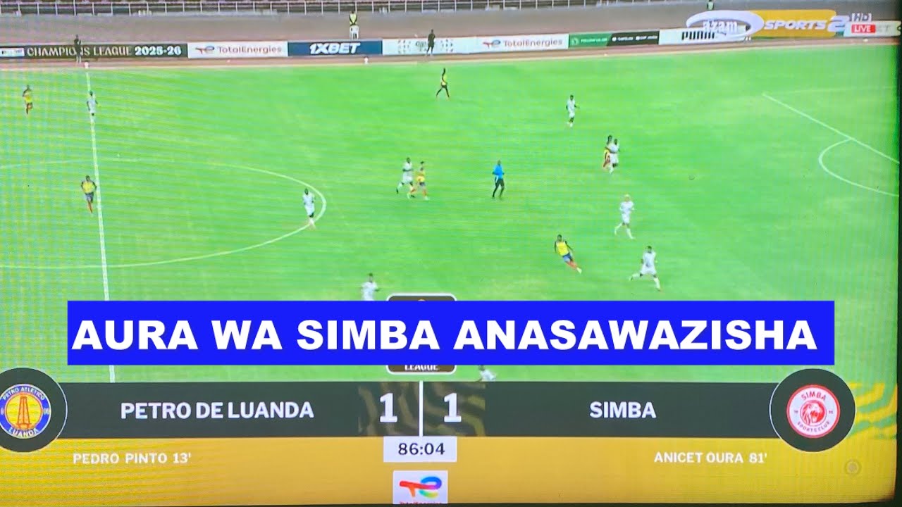 🚨 OHOOO! SIMBA WANASAWAZISHA PETRO DE LUANDA 1-1 SIMBA AURA ANAFUNGA ...