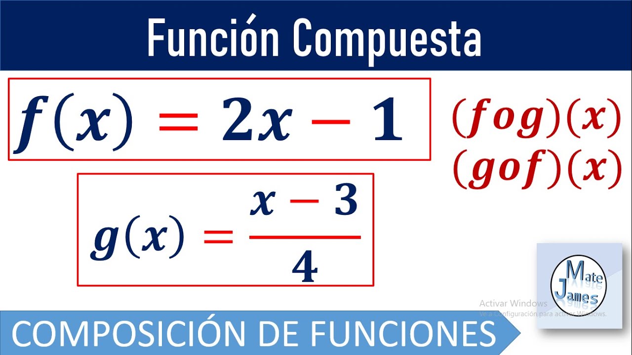 FUNCIÓN COMPUESTA f(g(x)) | Composición de Funciones - YouTube