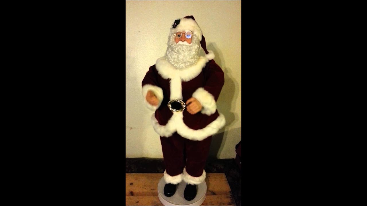 50" Dancing & singing Santa Claus on Lenyvintagega - YouTube