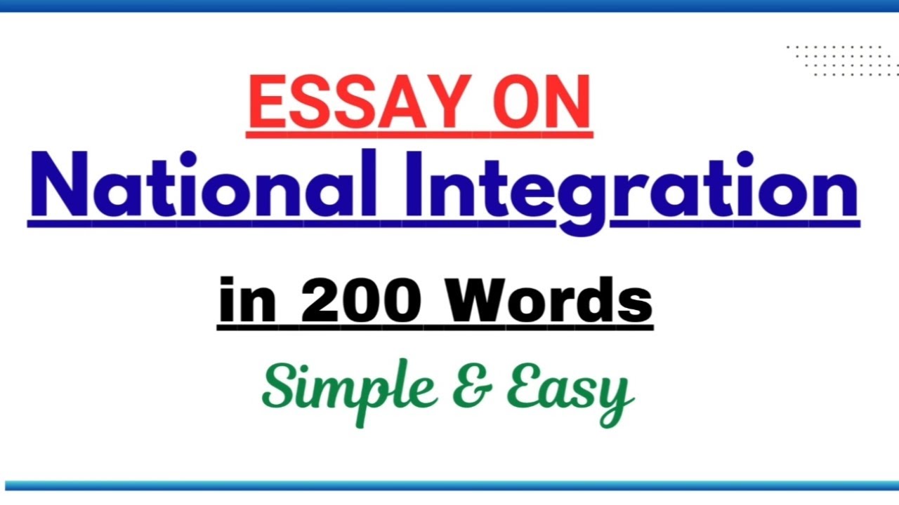 Essay on National Integration in 200 Words in English | National ...