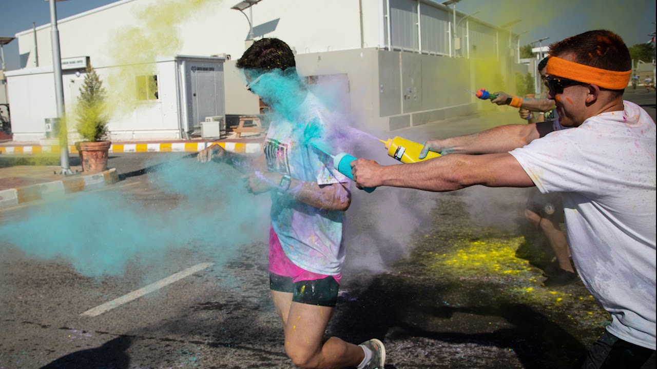 USO 5K Color Run at JTC in Jordan - YouTube