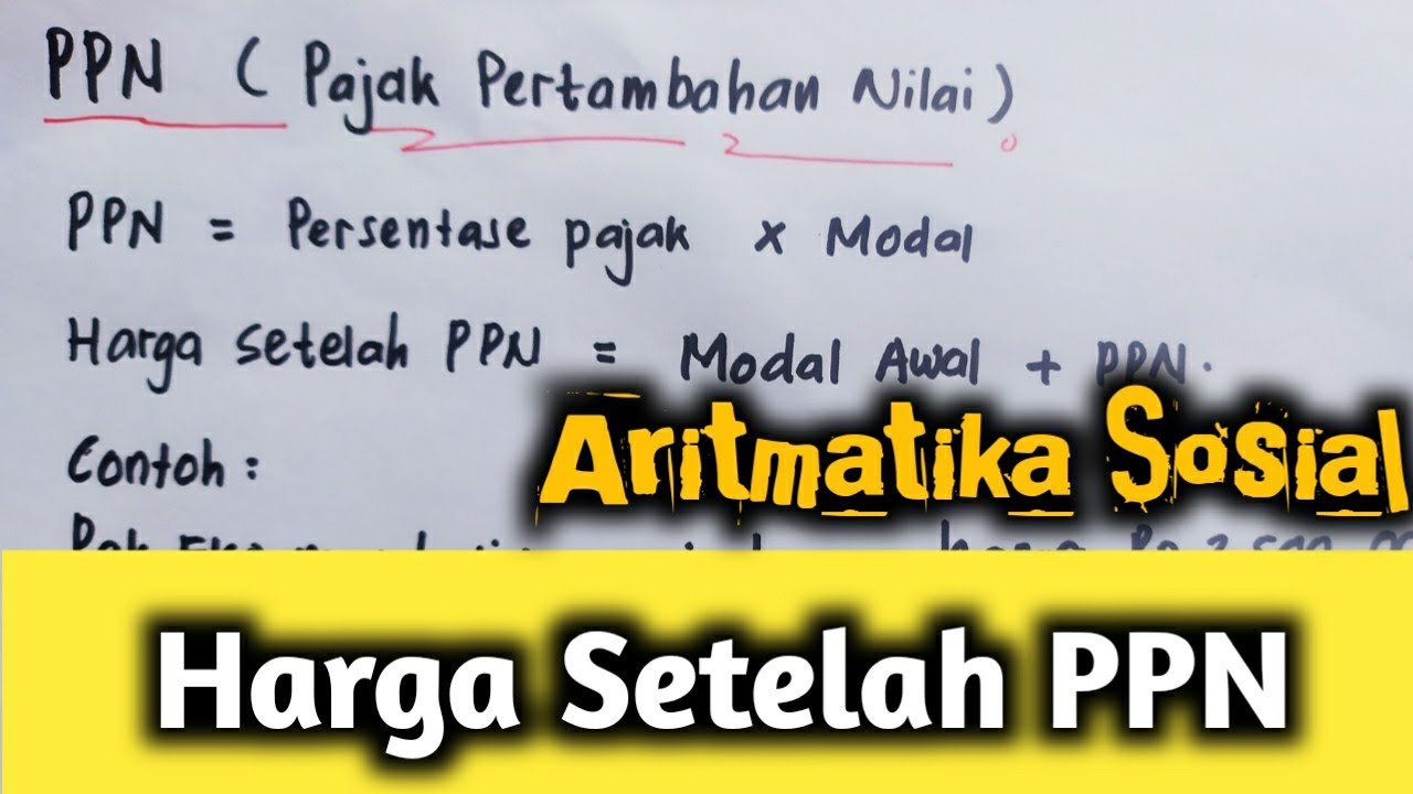 Matematika kelas 7 | #AritmatikaSosial Cara menghitung harga setelah ...