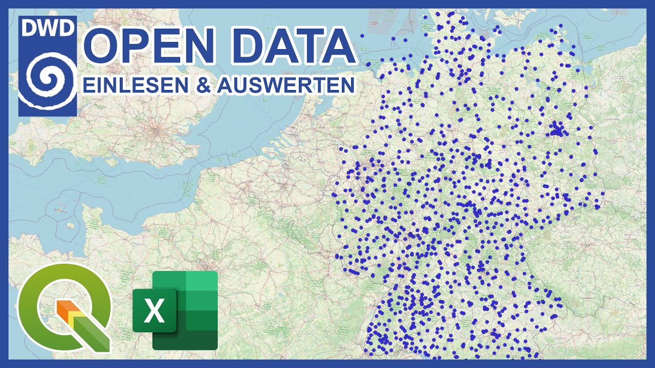 DWD Wetterstationen in QGIS laden und Wetterdaten mit Excel auswerten ...