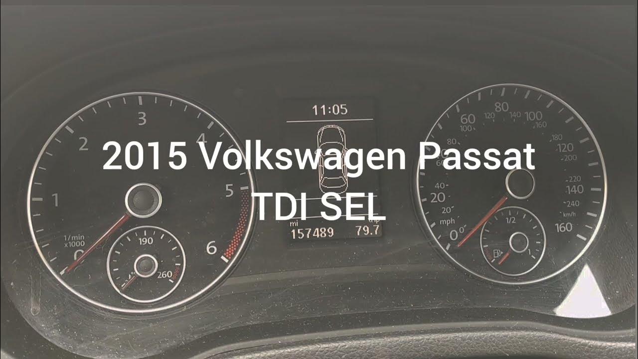 Volkswagen - Passat - 2015 - TDI SEL: Gauge Cluster Startup Sequence ...