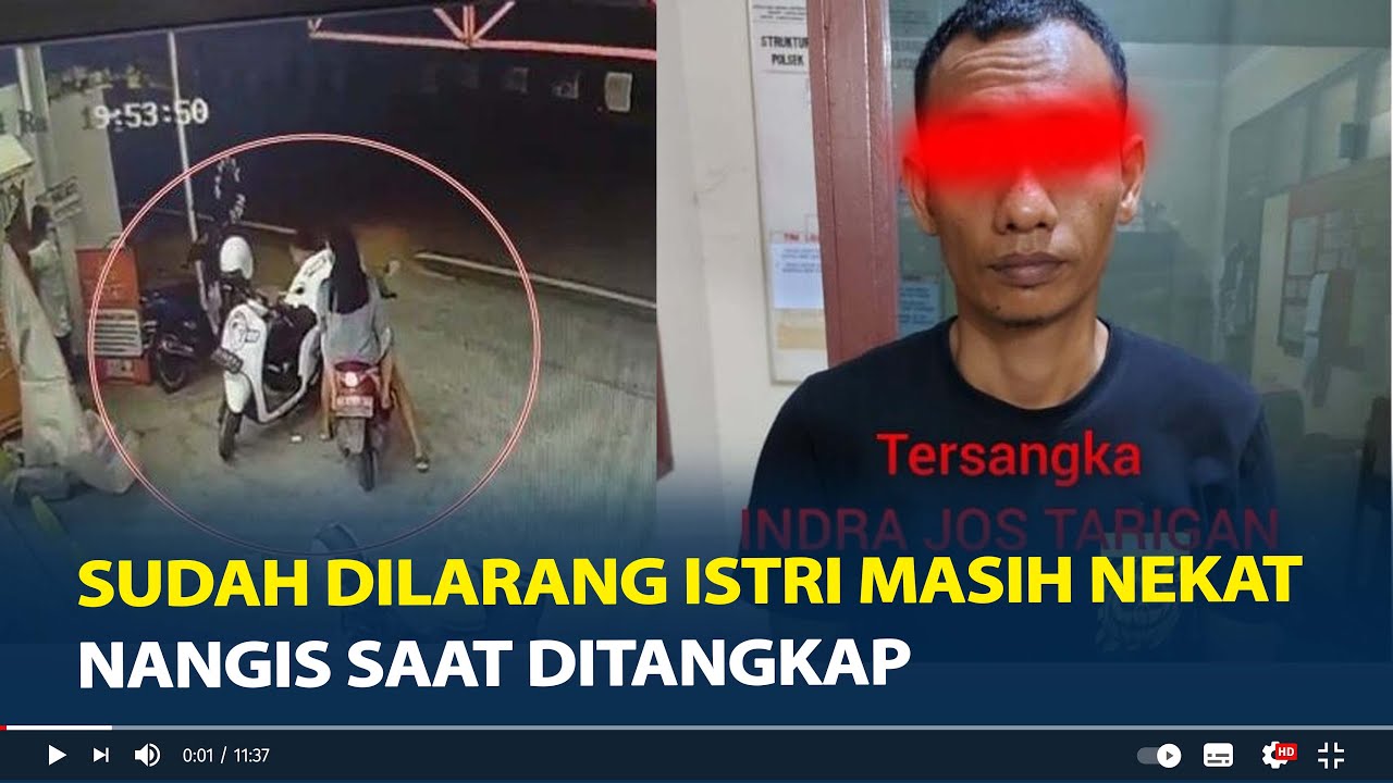 Viral Pasutri Terekam CCTV Curi HP di Motor, Nangis Saat Ditangkap, Sudah Dilarang Istri Masih ...