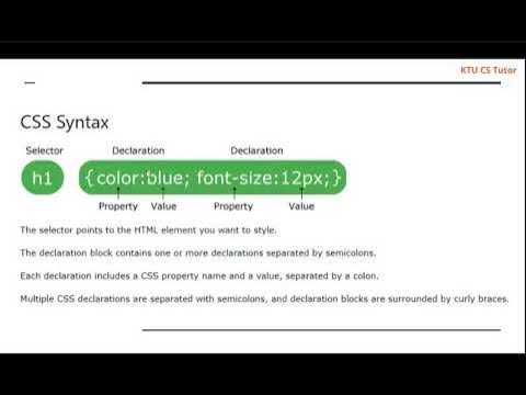 KTU CS368 Web Technologies|S6 CS|Module 3 Part 2|CSS levels, selectors with example - YouTube