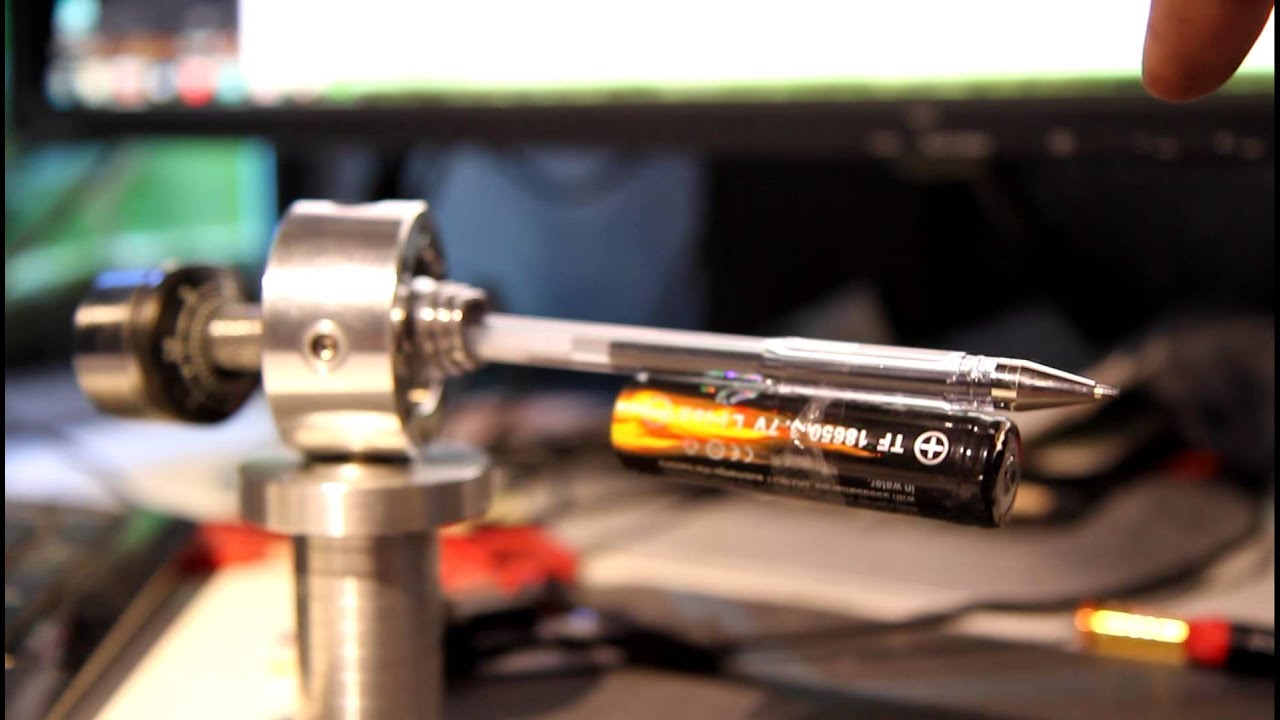 DIY tonearm, testing the bearings - YouTube