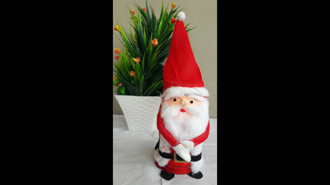 How to Make Santa Claus/Easy Christmas craft ideas for kids/Christmas ...