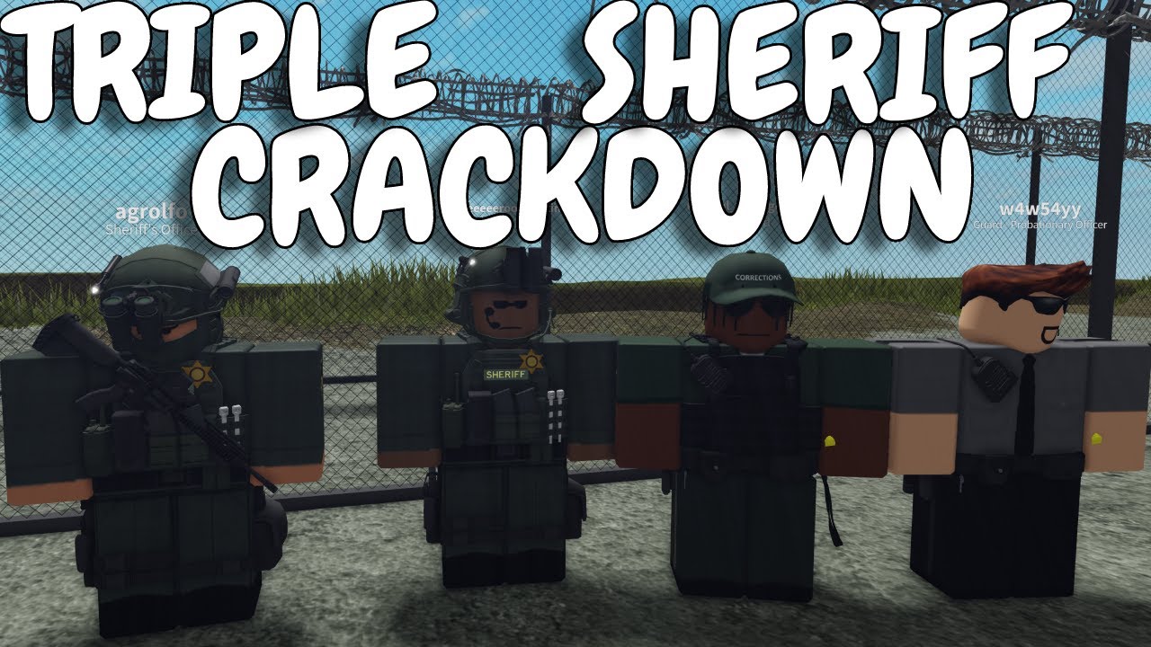 TRIPLE SHERIFF CRACKDOWN!! Roblox County Jail RP - YouTube