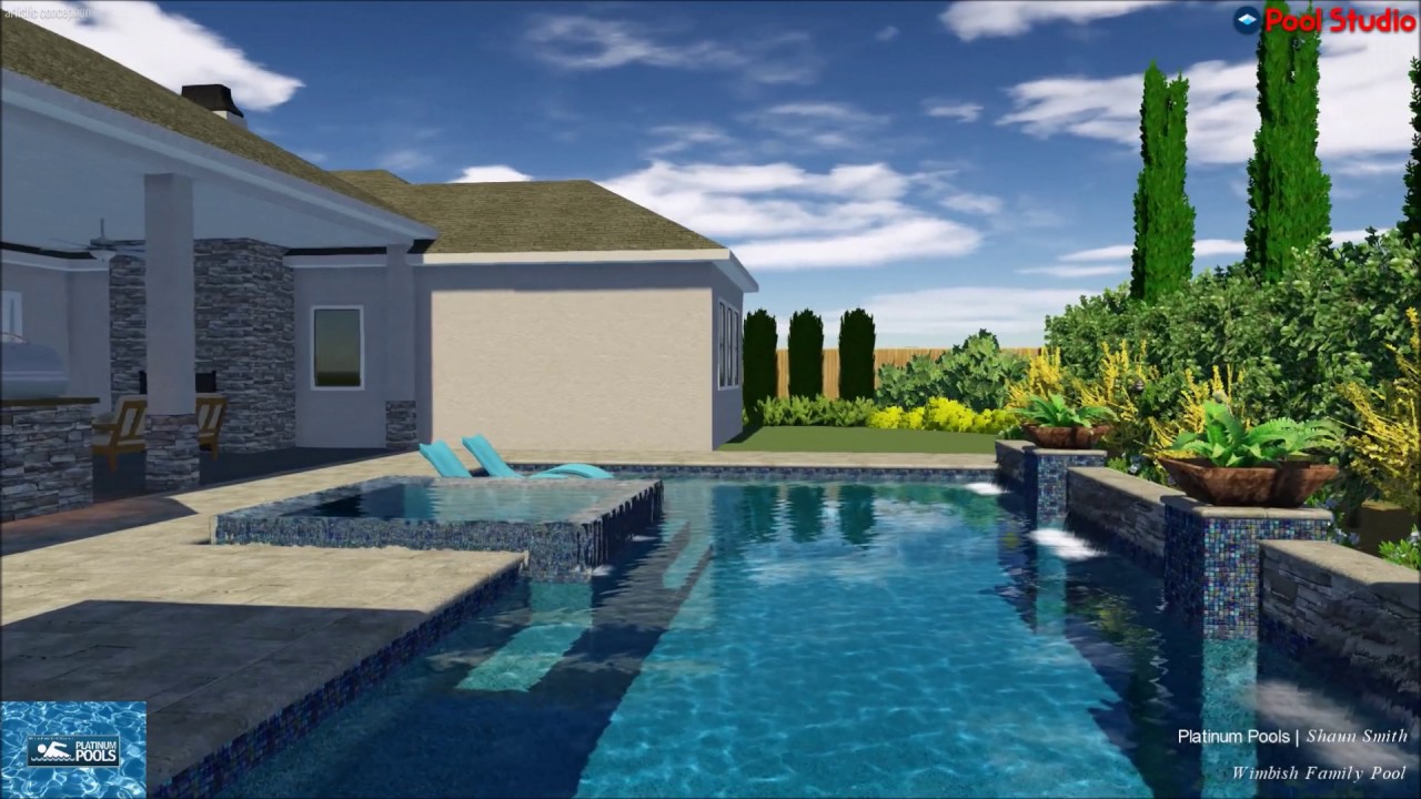 Wimbish Family Pool Finale-Platinum Pools-Designed By Shaun Smith - YouTube