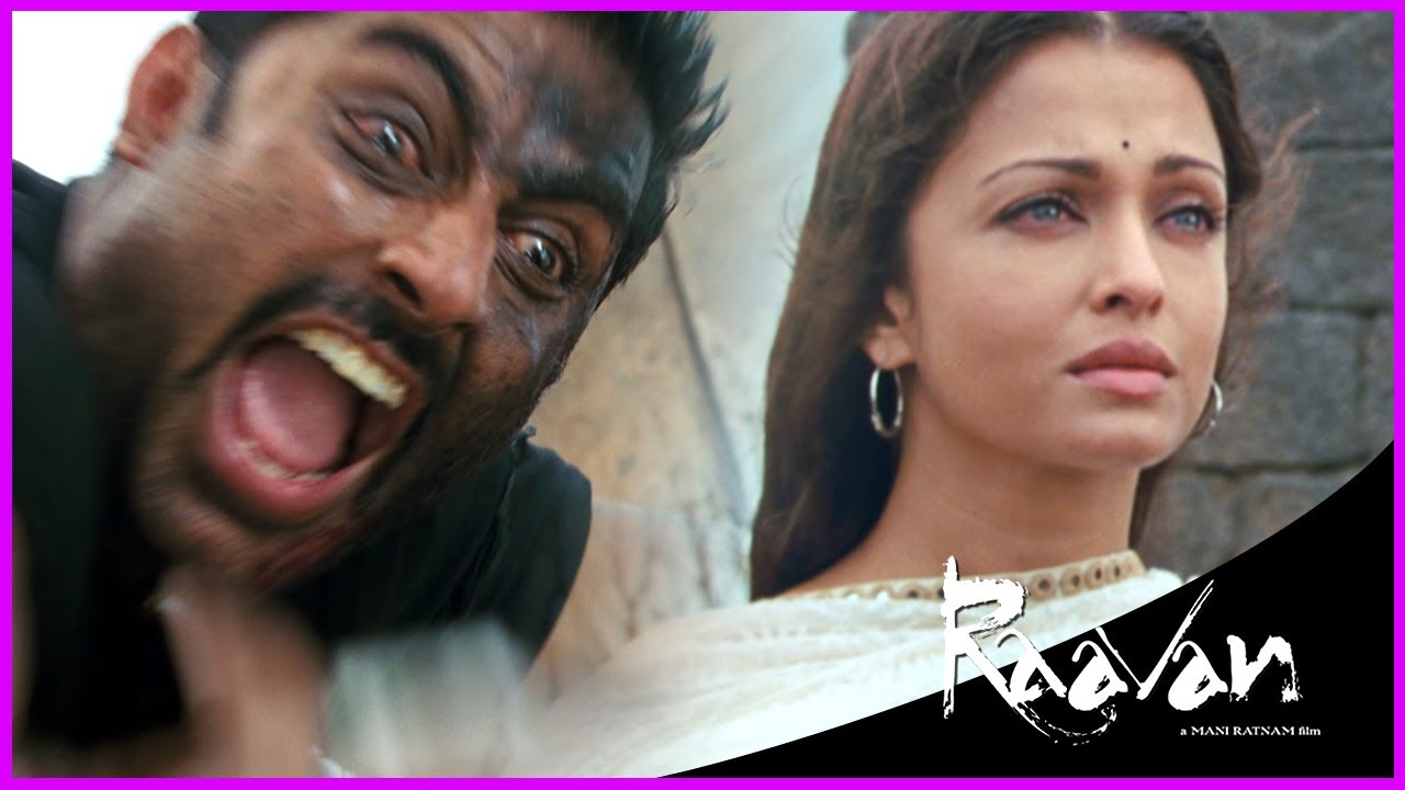 Abhishek Bachchan Saves Vikram From Falling To Death | Raavan | Best ...