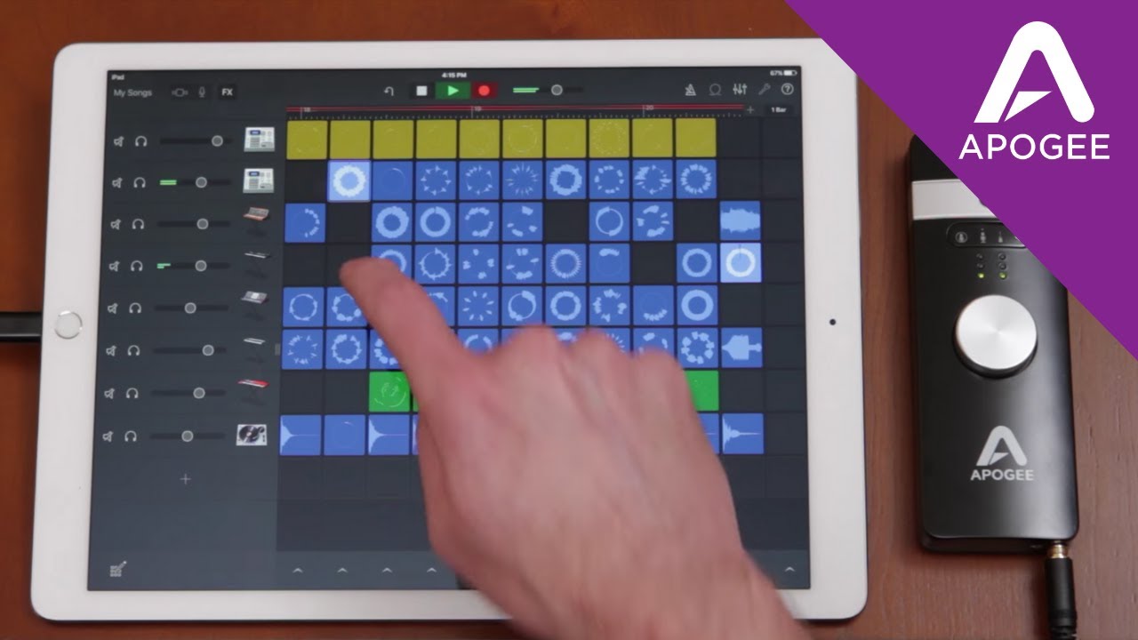 Creating a Song with Apple GarageBand Live Loops for iOS and Apogee ...