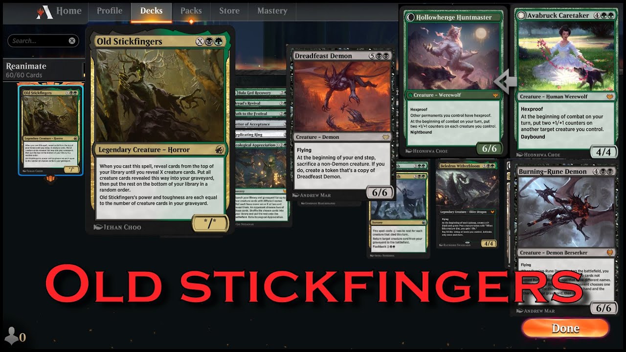 Old Stickfingers - Standard Brawl | MTG Arena - YouTube
